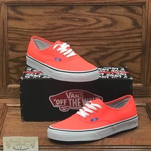 Vans | Shoes | Vans Authentic Neon Coral French Blue Shoes | Poshmark